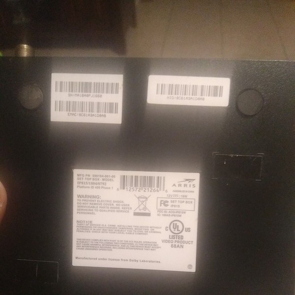 Networking | Arris Frontier Ip815w Wireless Converter Hdtv Set Top Box ...